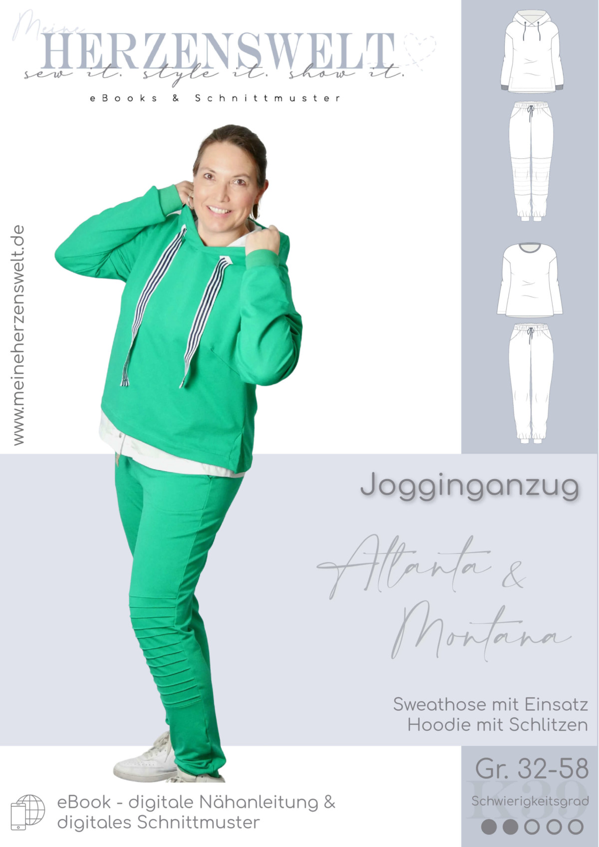 Kombi-Schnittmuster - Jogginganzug - Damen - Atlanta & Montana - Meine ...